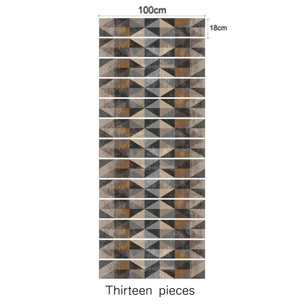 Retro 3D Abstract Stair Stickers Self Adhesive Vinyl Waterproof Vintage ...