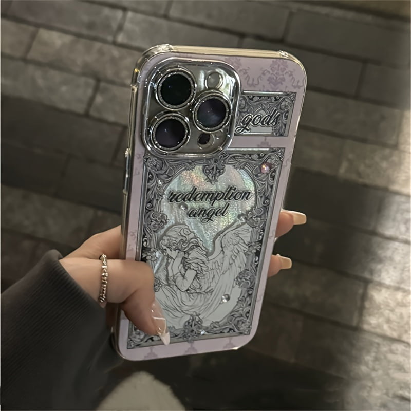 Retro 3D Diamand Angel Cupid phone case for iPhone 15 14 13 12 Pro Max ...
