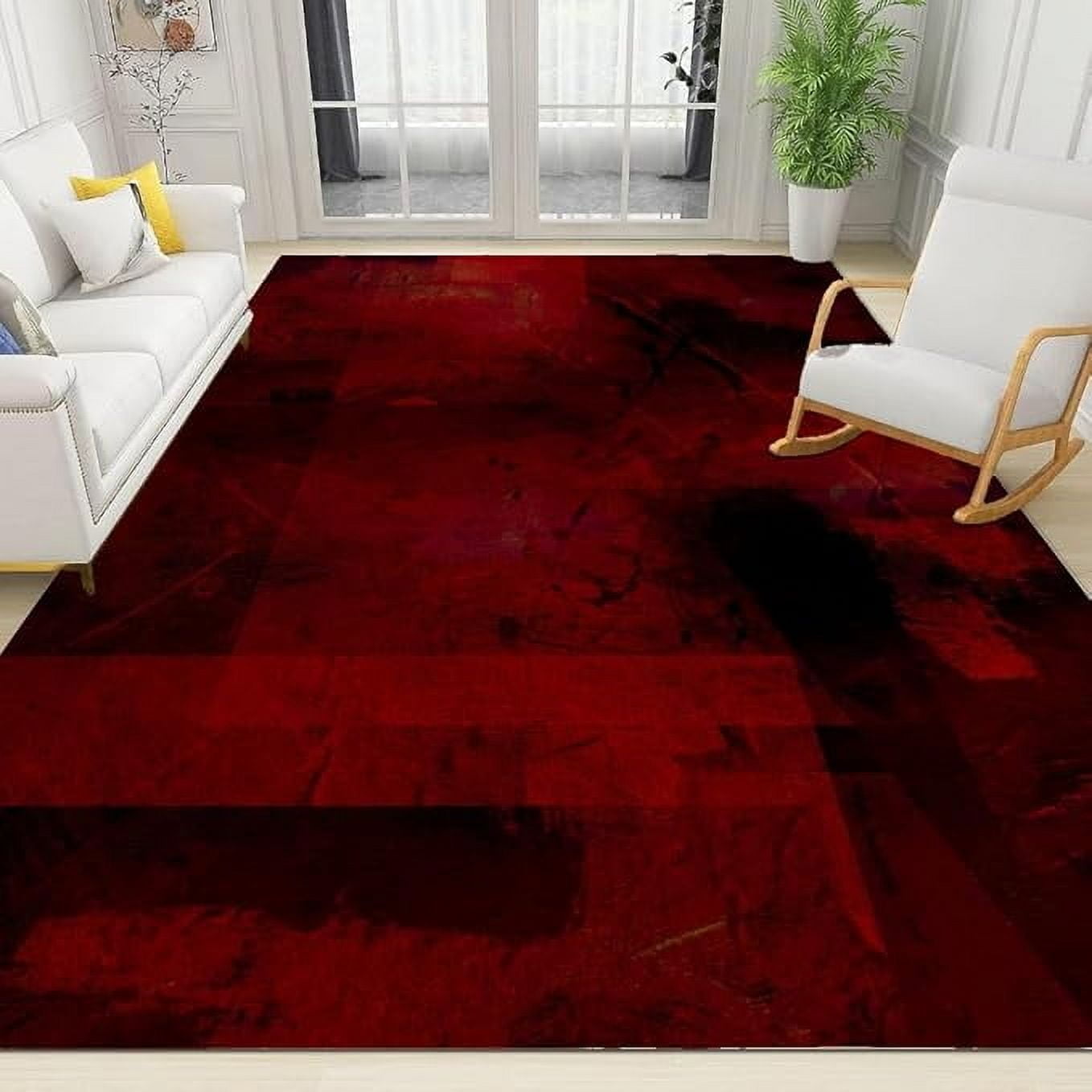 Retro 3D Indoor Decor Area Rug, Soft Machine Washable Modern Aesthetic ...