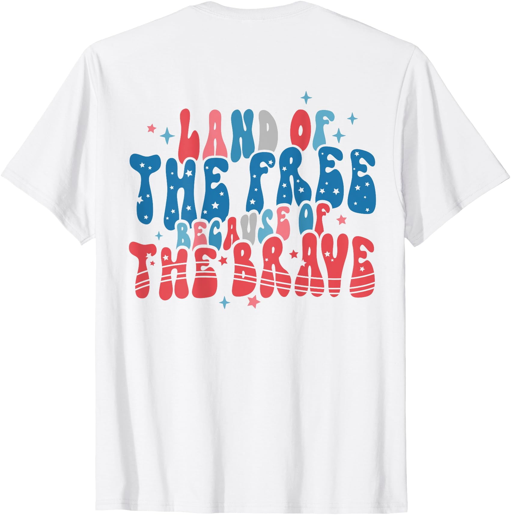 Retro 4th Of July America USA Independence Day Back Design T-Shirt ...