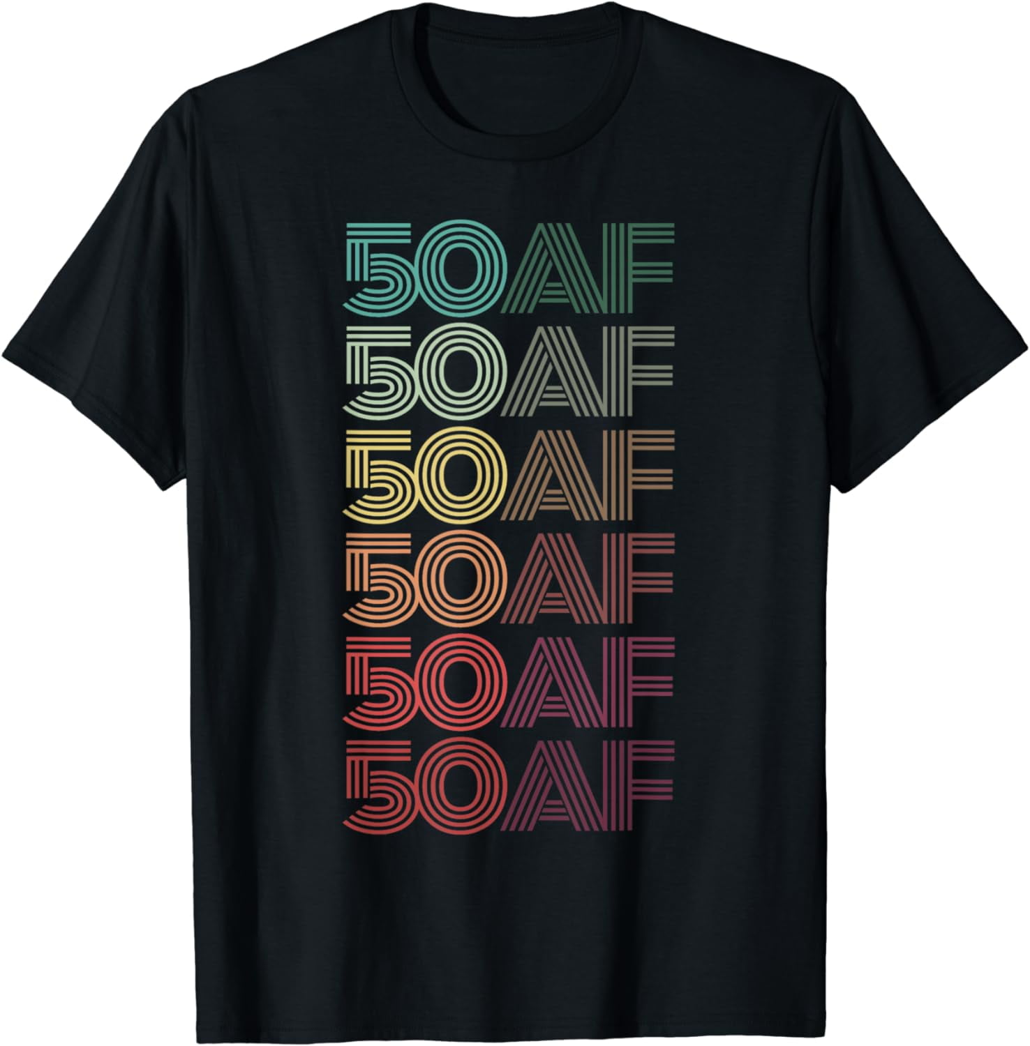 Retro 50 AF Vintage 50th Birthday Hello Fifty Oldies Fifties T-Shirt ...