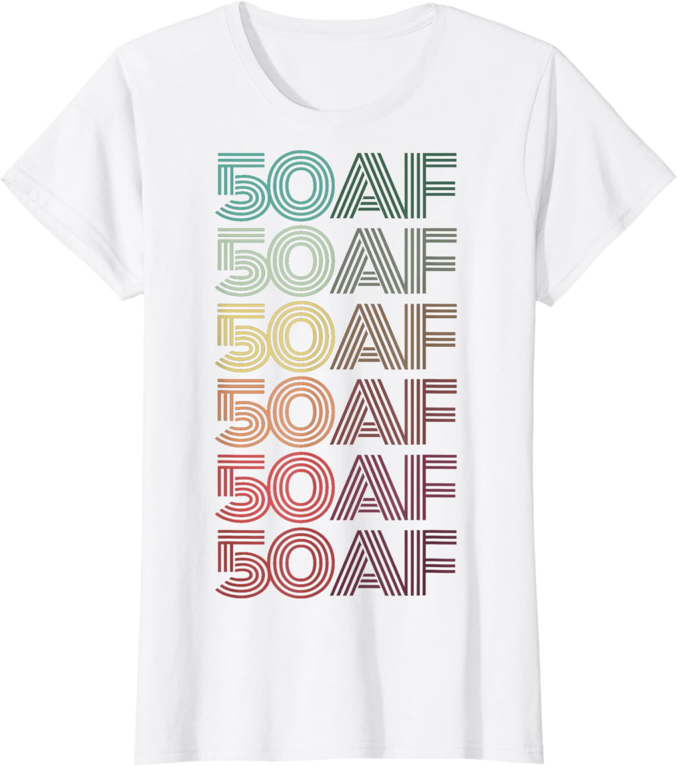 Retro 50 AF Vintage 50th Birthday Hello Fifty Oldies Fifties T-Shirt ...