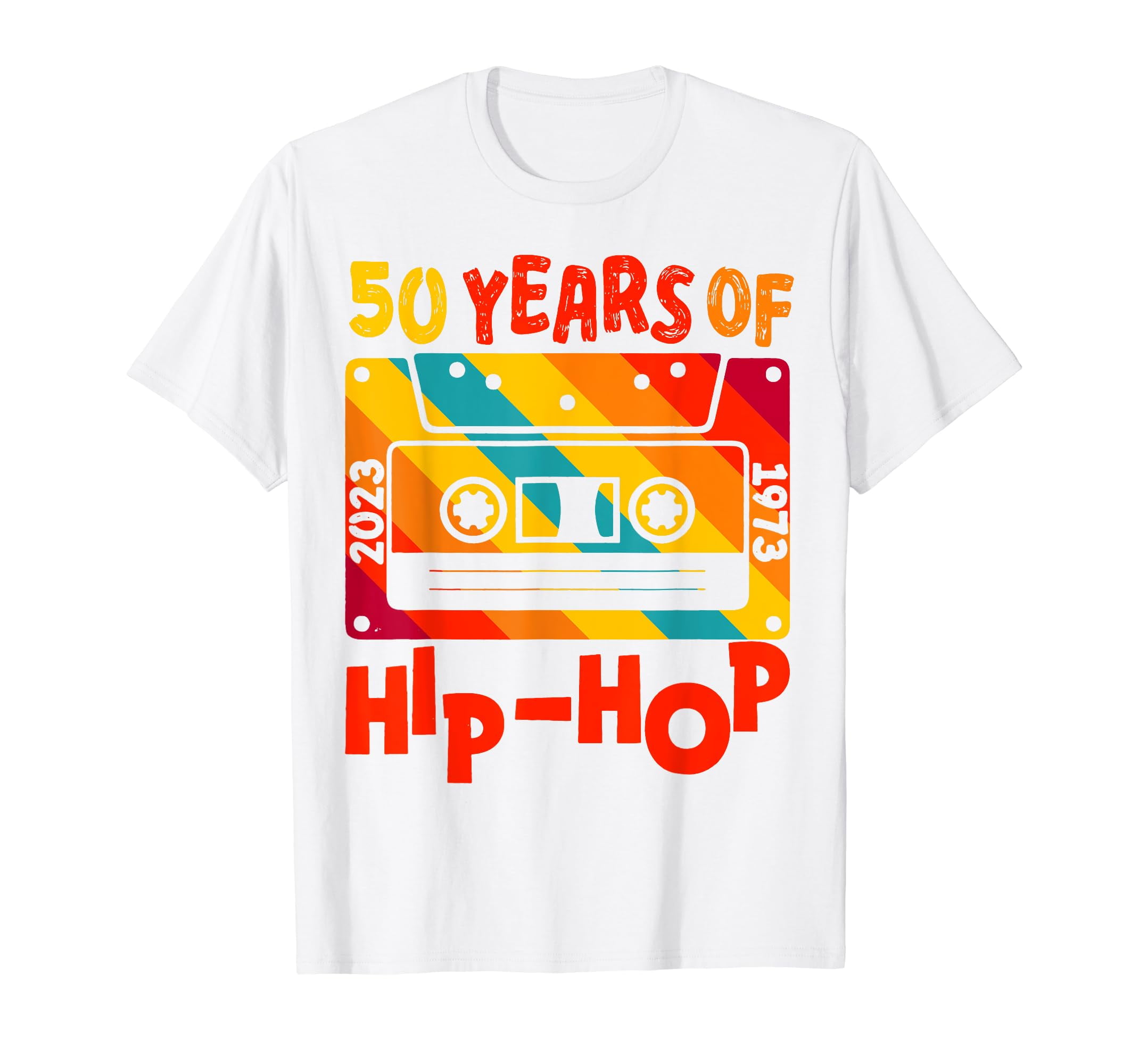 Retro 50 Years Of Hip Hop 50th Anniversary Cassetle Tape T-Shirt ...