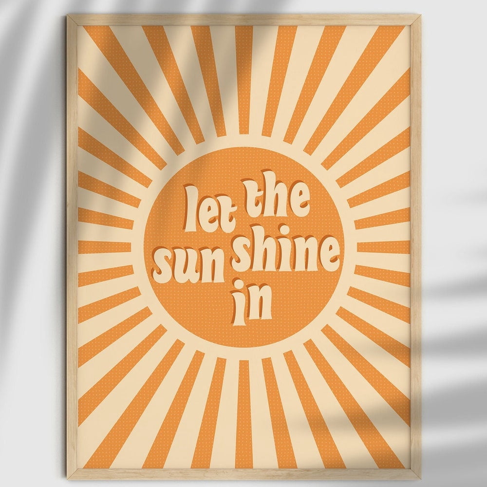 Retro 70S Home Decor, Vintage Sun Poster, 70S Quote Print, Vintage ...