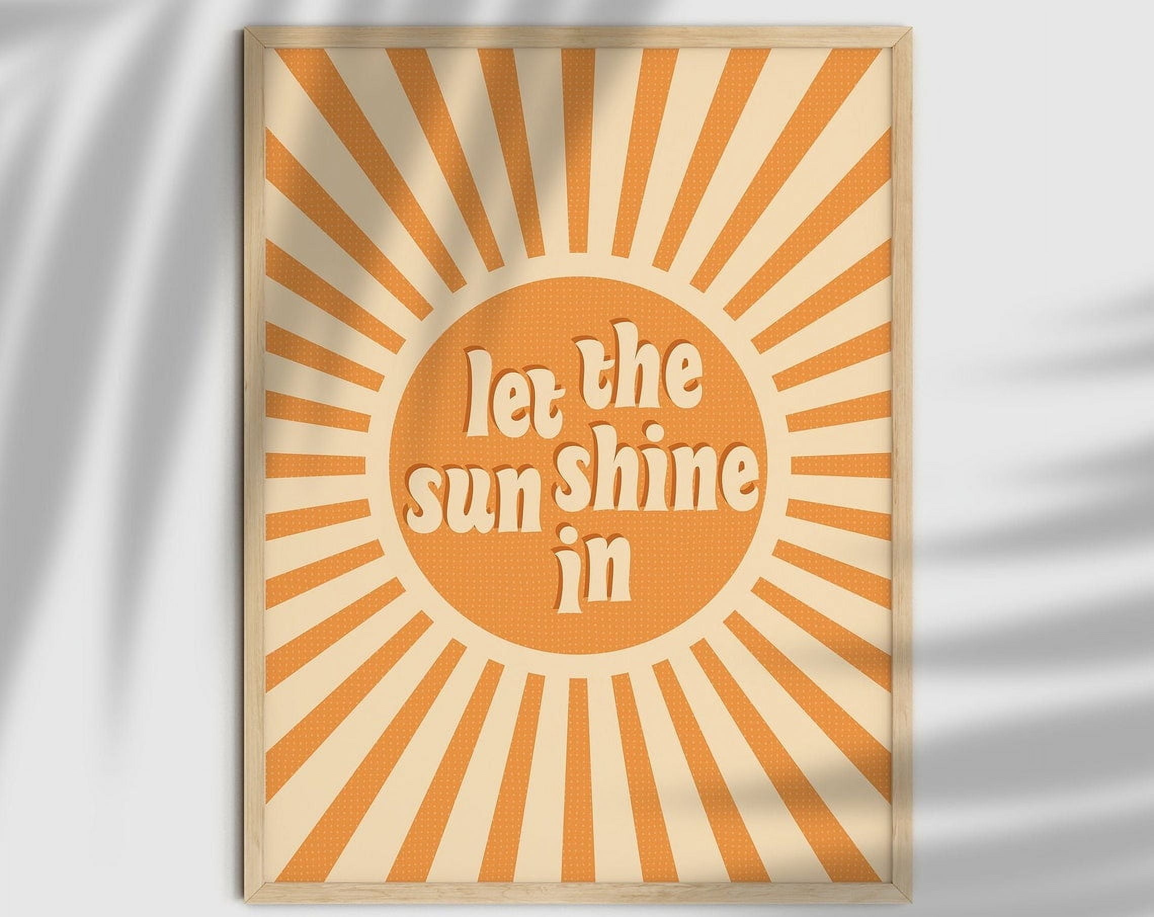 Retro 70S Home Decor, Vintage Sun Poster, 70S Quote Print, Vintage ...