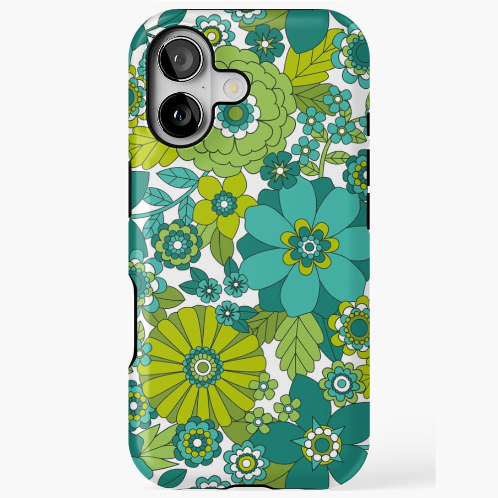 Retro 70s Groovy Floral Blooms Compatible Phone Case for iPhone 11-17 ...