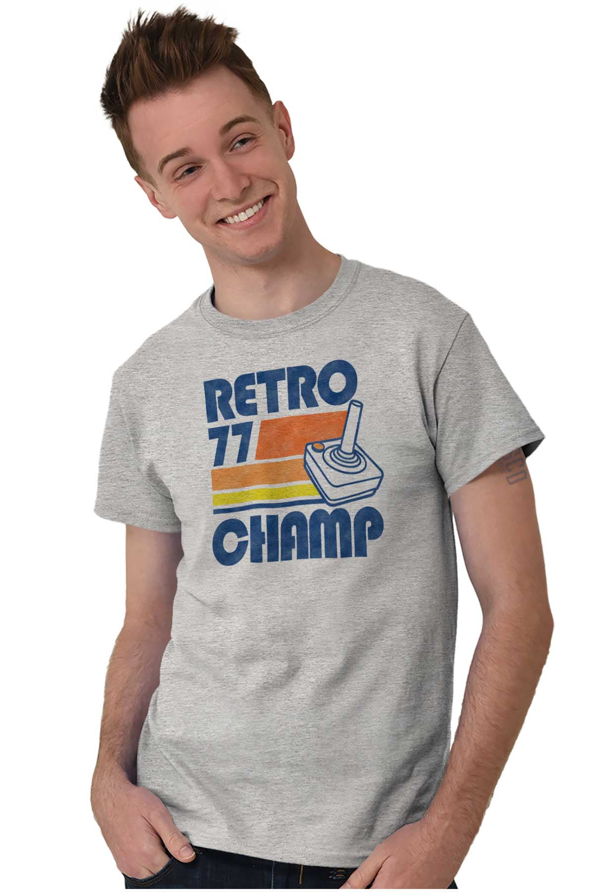 Retro 77 Old School Video Gamer Men's Graphic T Shirt Tees Brisco ...