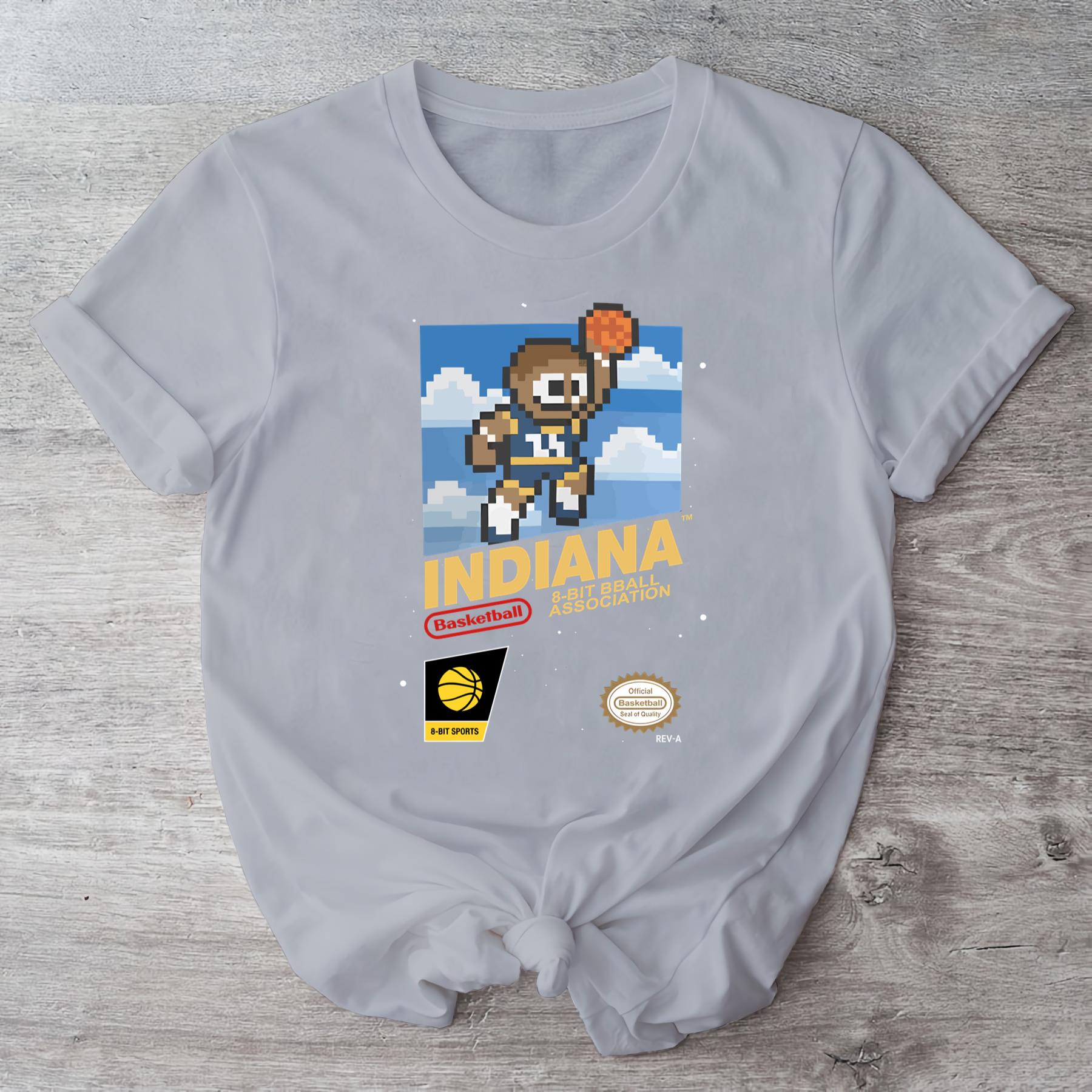 Retro 8-bit Basketball Game Inspired Shirt, Pixel Art Sports Tribute ...