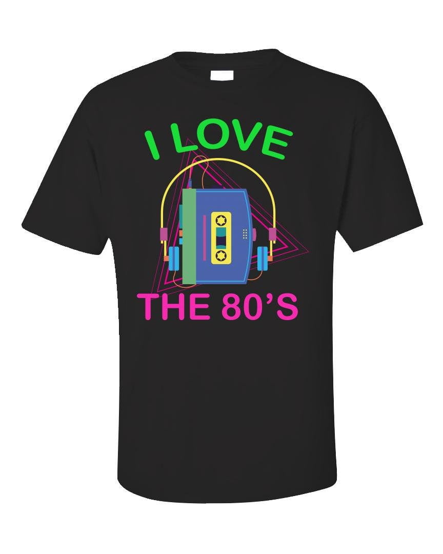 Retro 80's Music Lover Tee, Vintage Neon Party Shirt for Enthusiasts ...