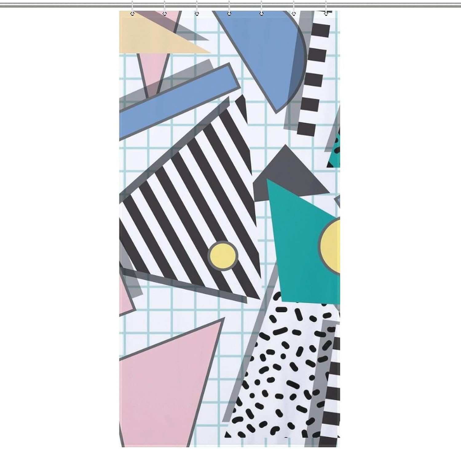 Retro 80S 90S Fashion Style Shower Curtain for Bathroom, Polyester ...
