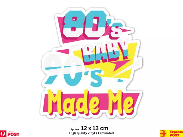 Retro 80S Baby Sticker Phone Decal Water Bottle Stickers Car Decals ...