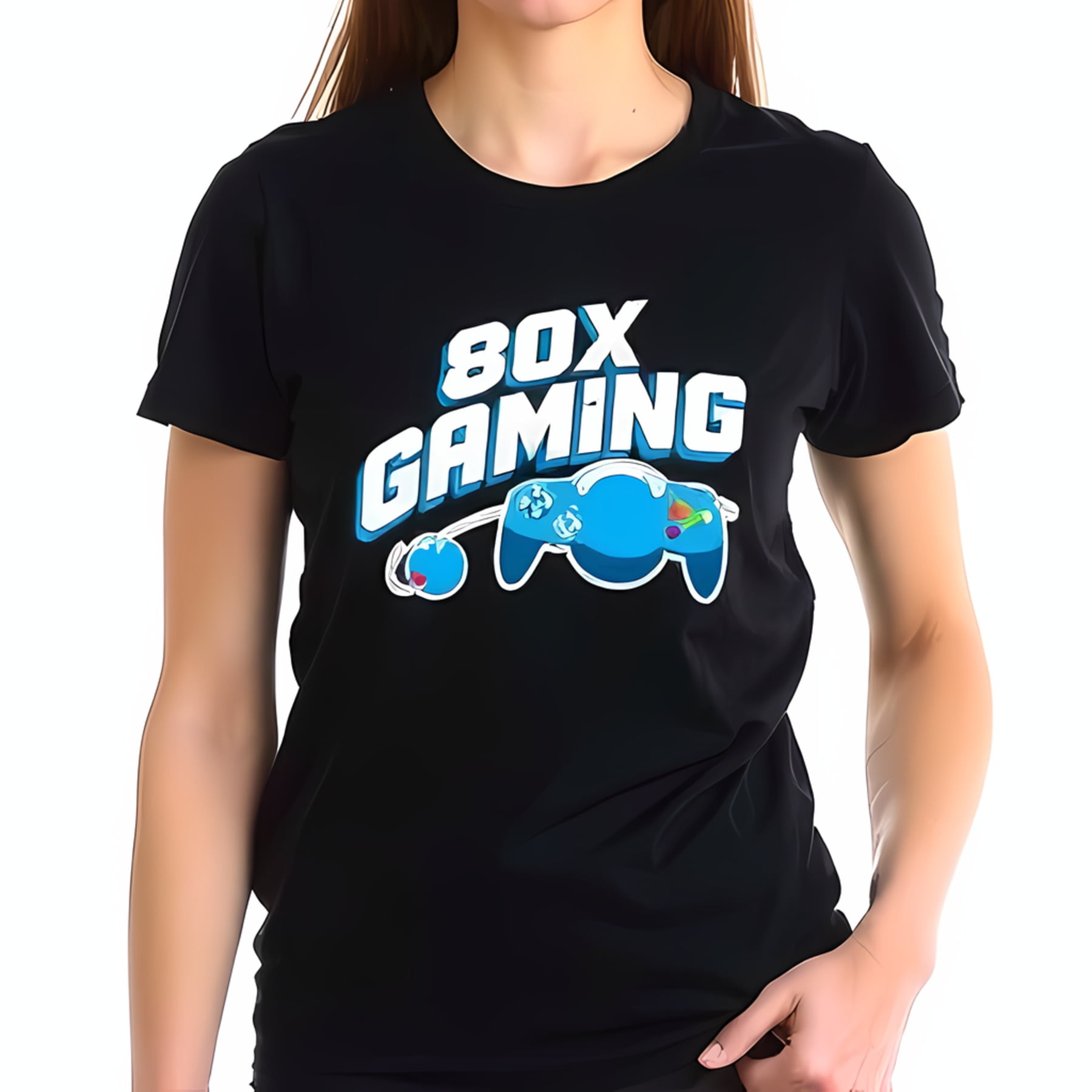 Retro 80X GAMING Cotton Short Sleeve T-Shirt with Bold Graphic ...