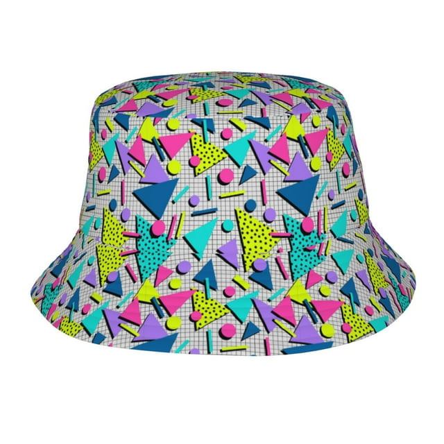 Retro 80s 90s Bucket Hats for Men Women Beach Sun Hat Outdoor Travel ...