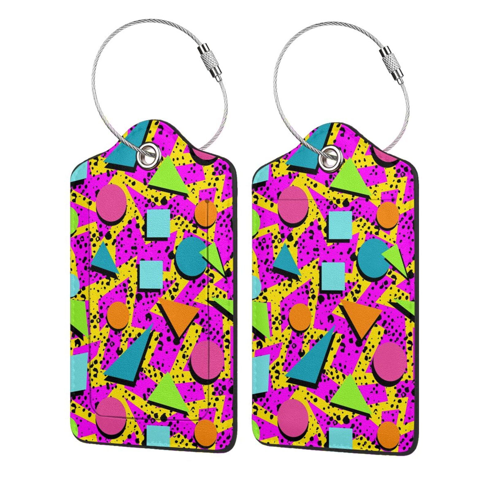 Retro 80s 90s Luggage Tags for Suitcase Tags Identifiers with Privacy ...