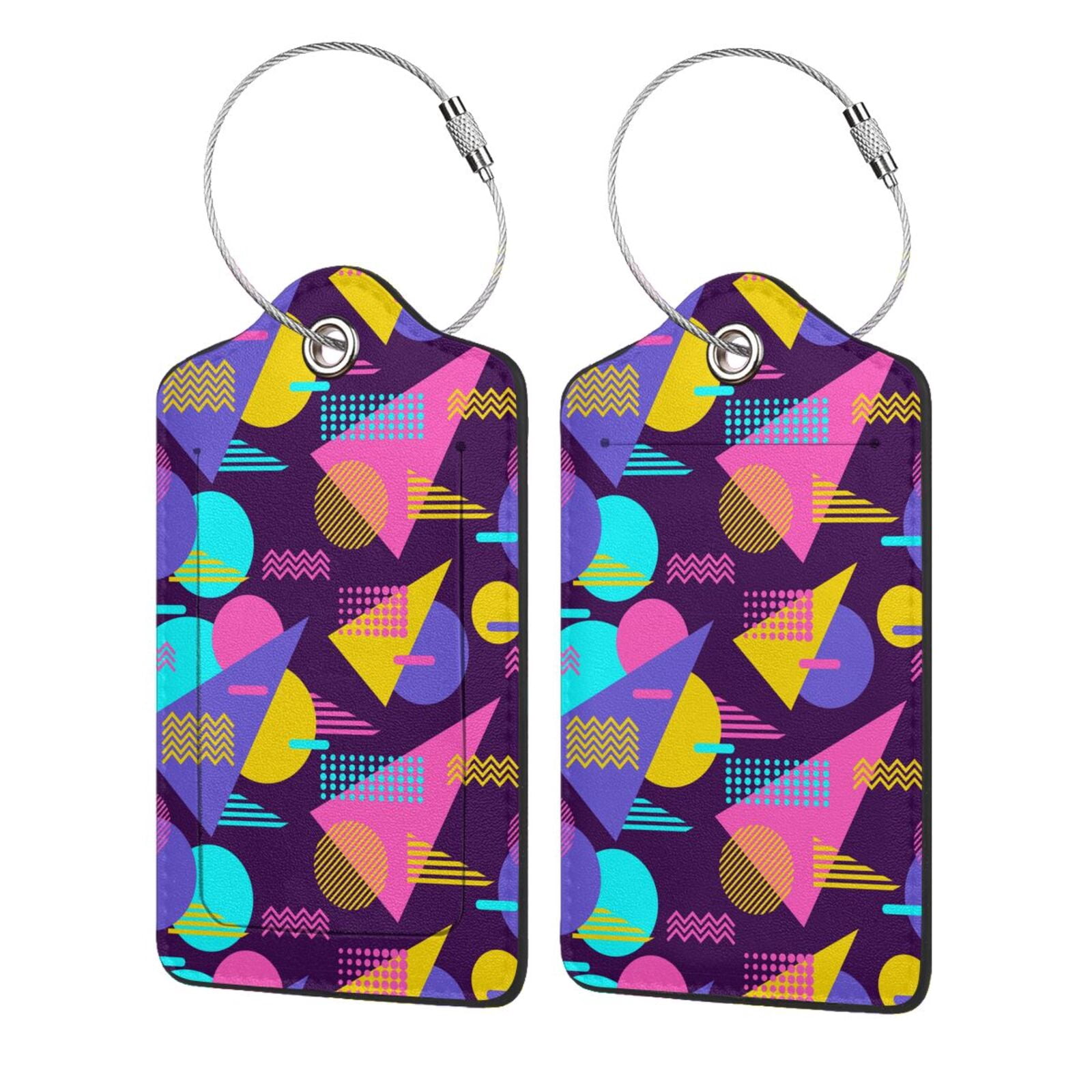Retro 80s 90s Luggage Tags for Suitcase Tags Identifiers with Privacy ...