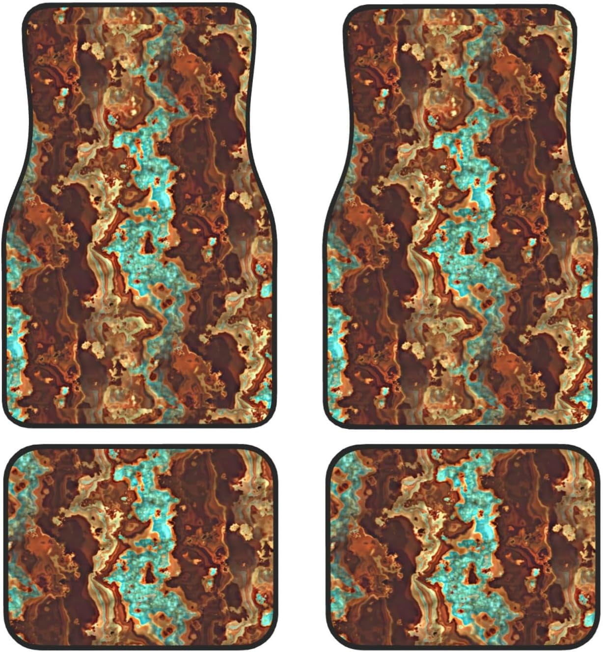 Retro 80s Or 90s Memphis Geometric 4 Pieces Car Floor Mats Car Carpets ...