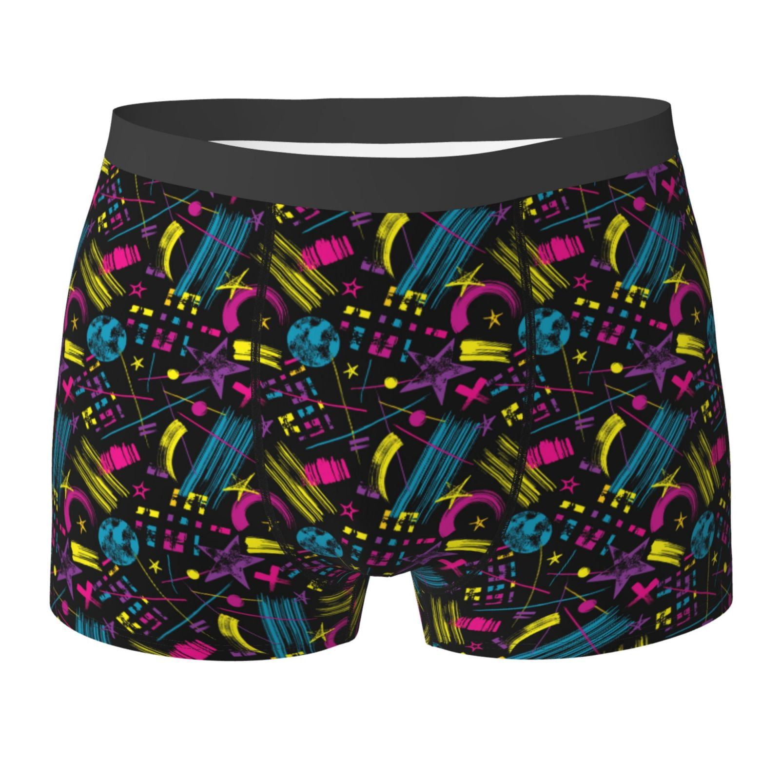 Retro 80s 90s Mens Underwear Boxer Briefs Soft Underpants Small with ...