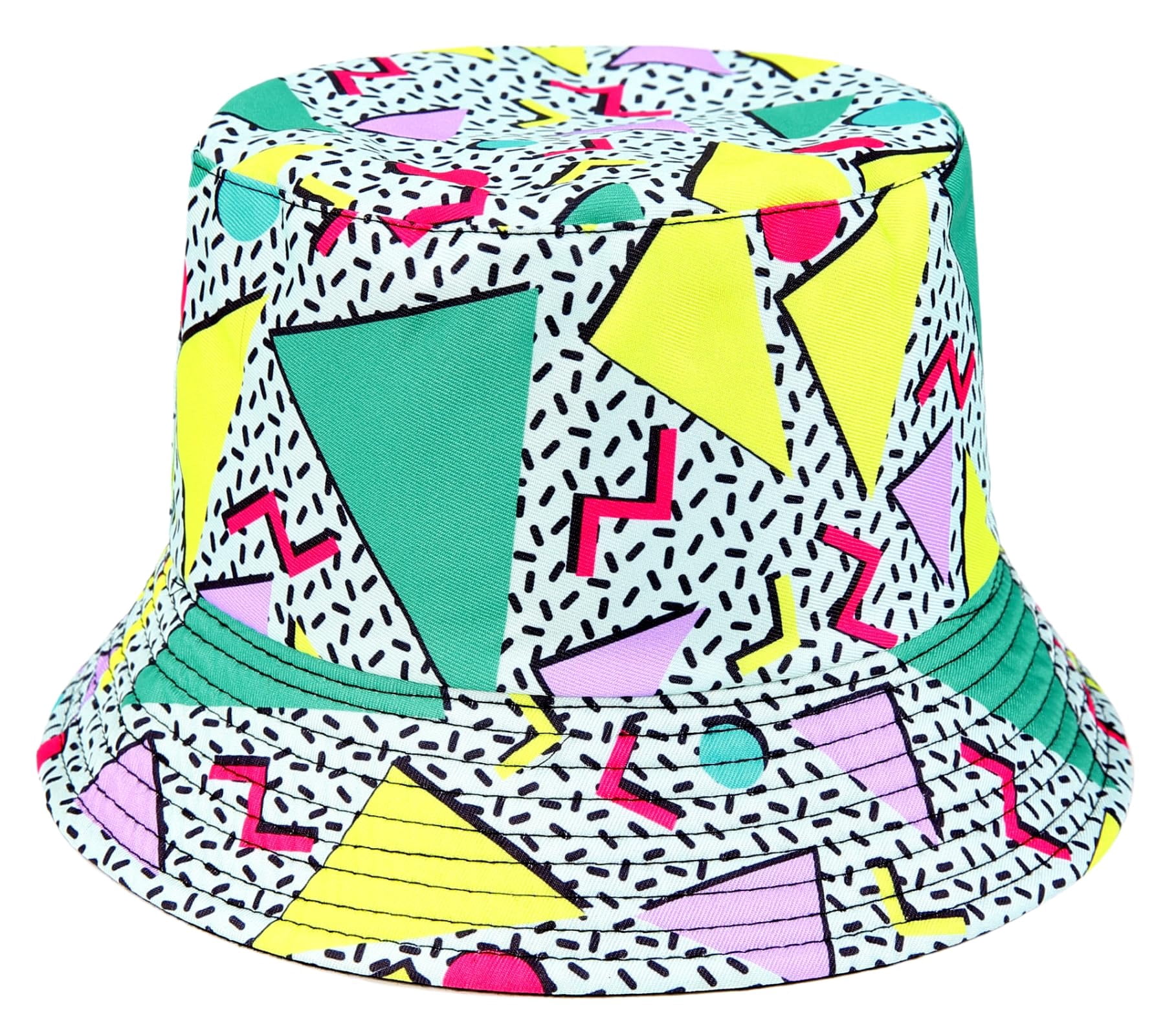 Retro 80s 90s Revsersible Bucket Hats Fashion Sun Hat Outdoor Double ...