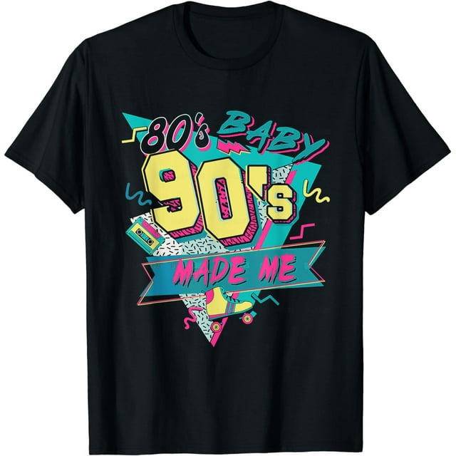 Retro 80s Baby 90s Made Me Vintage 90's, 1990s 1980s T-Shirt - Walmart.com