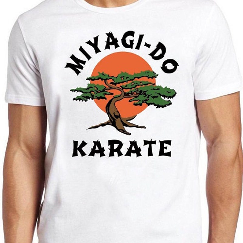 Retro 80s Martial Arts Dojo Bonsai Tree Movie Black Cotton Tee Shirt ...