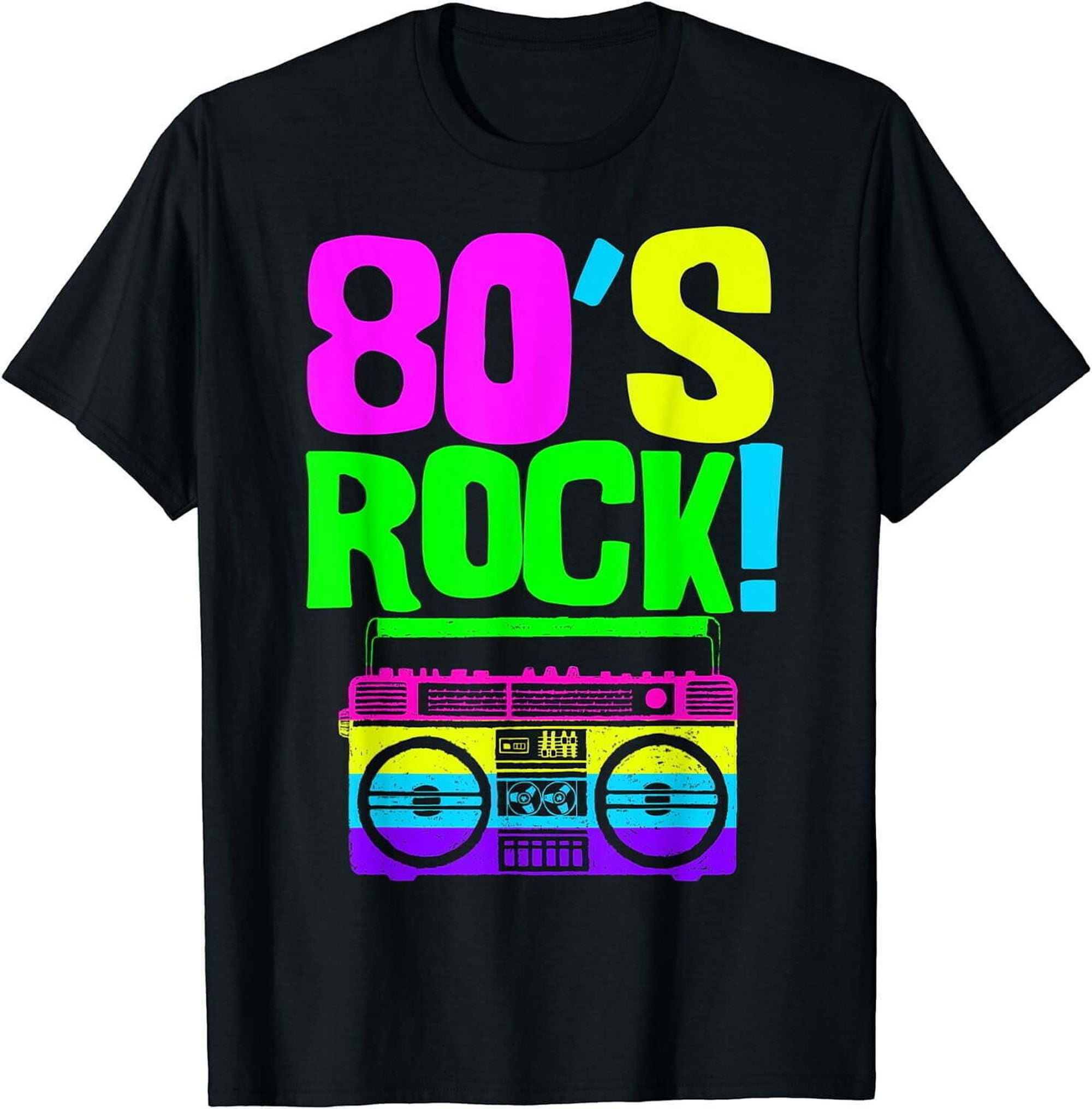 Retro 80s Rock Party Tee: Classic Style for Ultimate Throwback Vibes ...