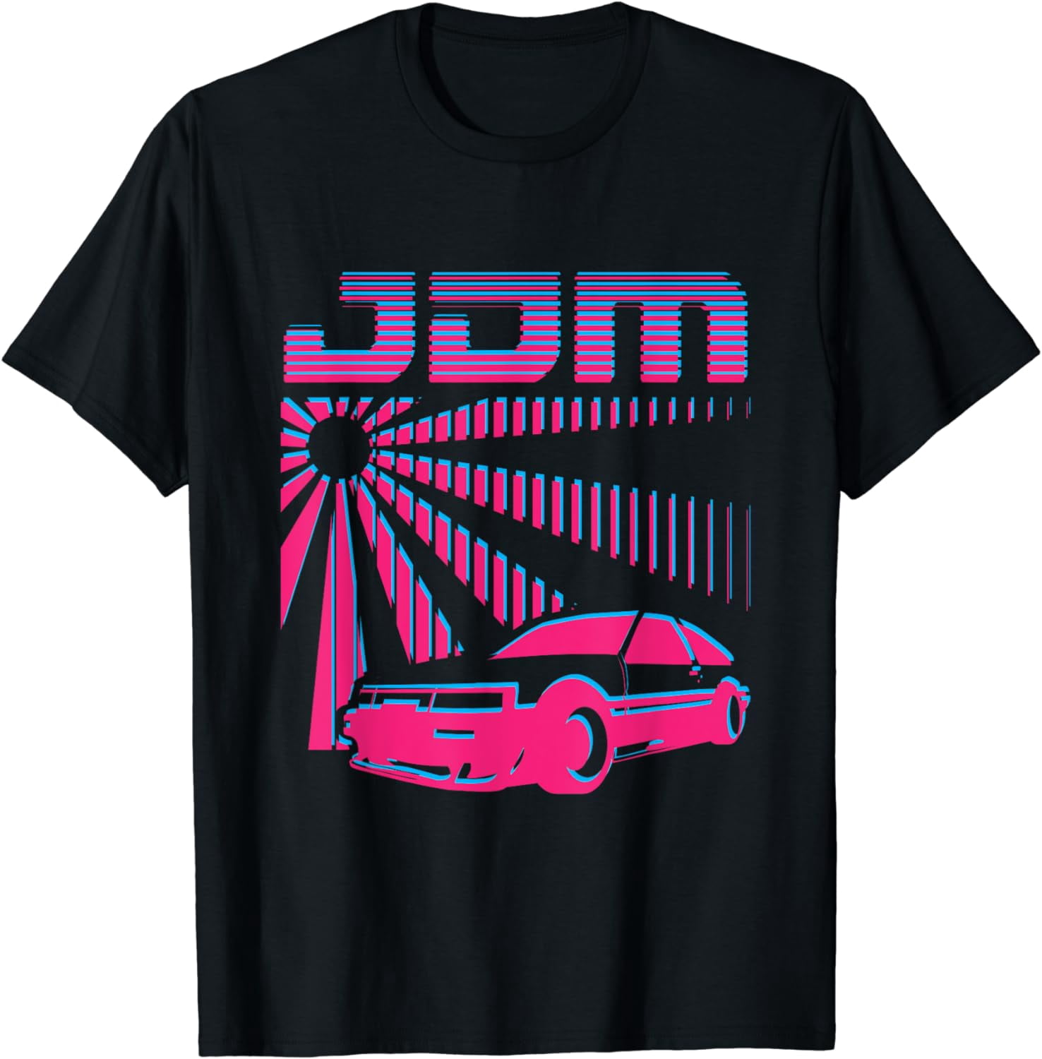 Retro 85's Style Synthwave JDM Tshirt Drift Car lovers - Walmart.com