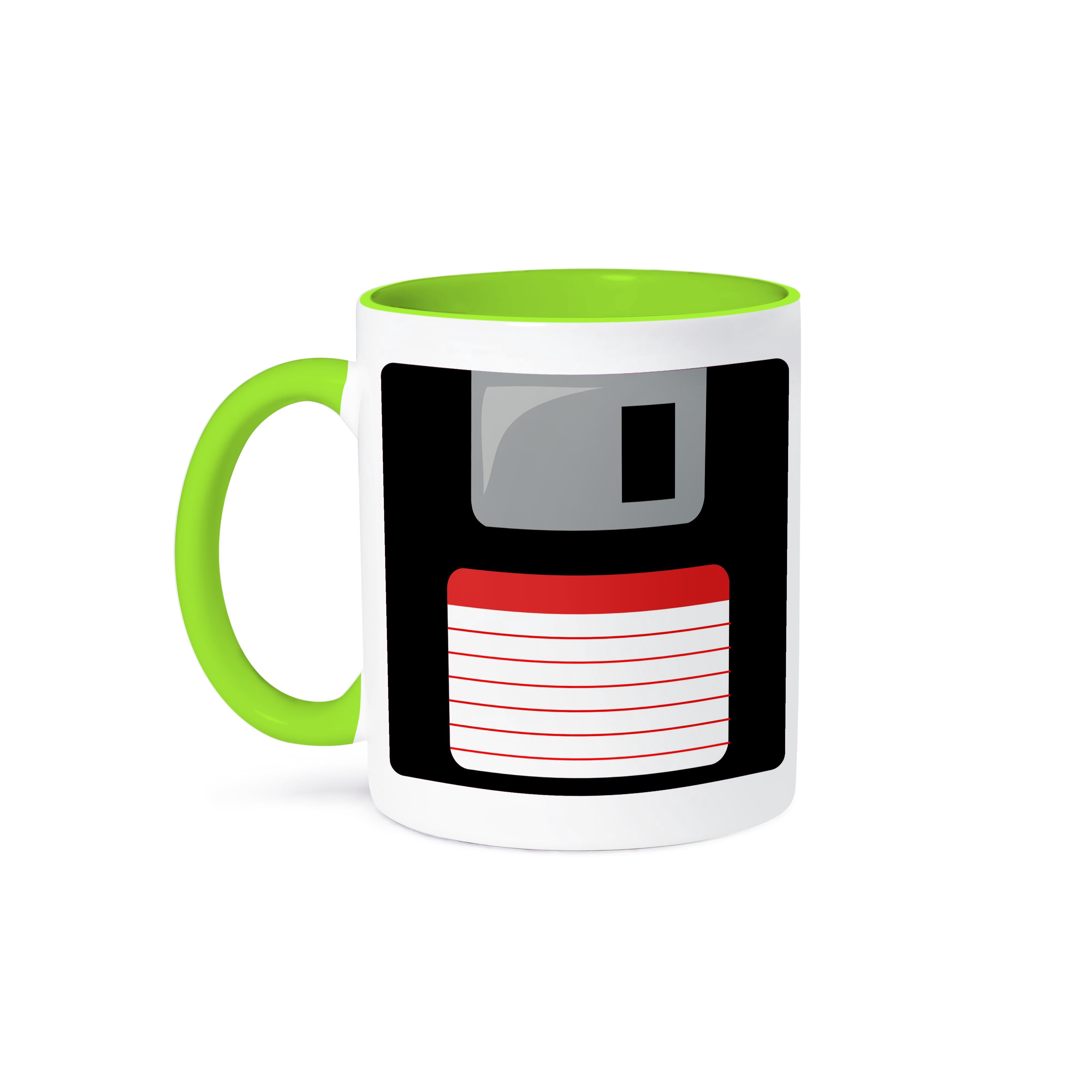 Retro 90S Computer Black Floppy Disk Graphic Design With Red Label ...
