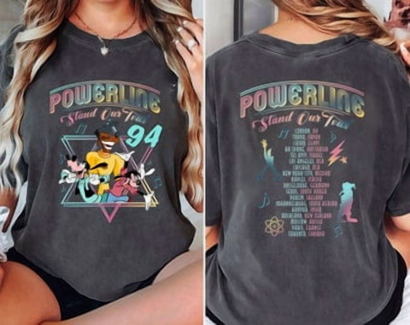 Retro 90S Goofy Movie Shirt, Max Goofy Roxanne Powerline Shirt, Disney ...