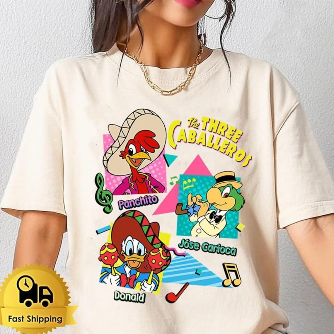 Retro 90S The Three Caballeros Shirt, Jose Donald Duck Panchito Shirt ...