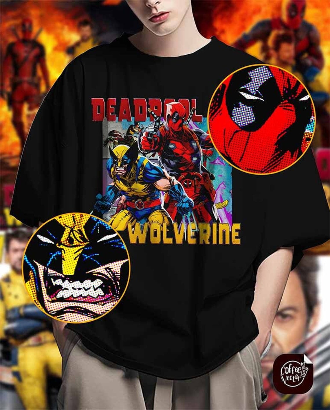 Retro 90S Wolverine Bootleg Shirt, Wolverine Character Shirt, Deadpool ...