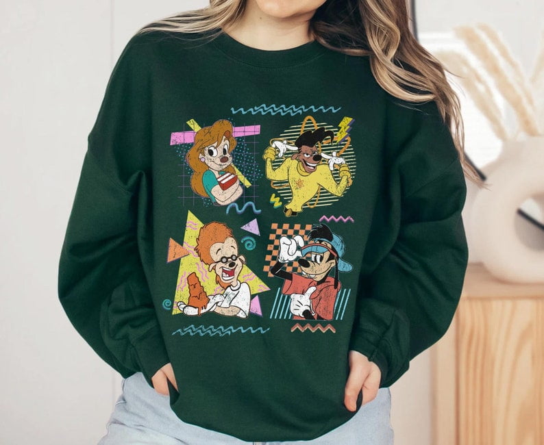 Retro 90s A Goofy Movie Characters Sweatshirt / Max Roxanne Powerline T ...