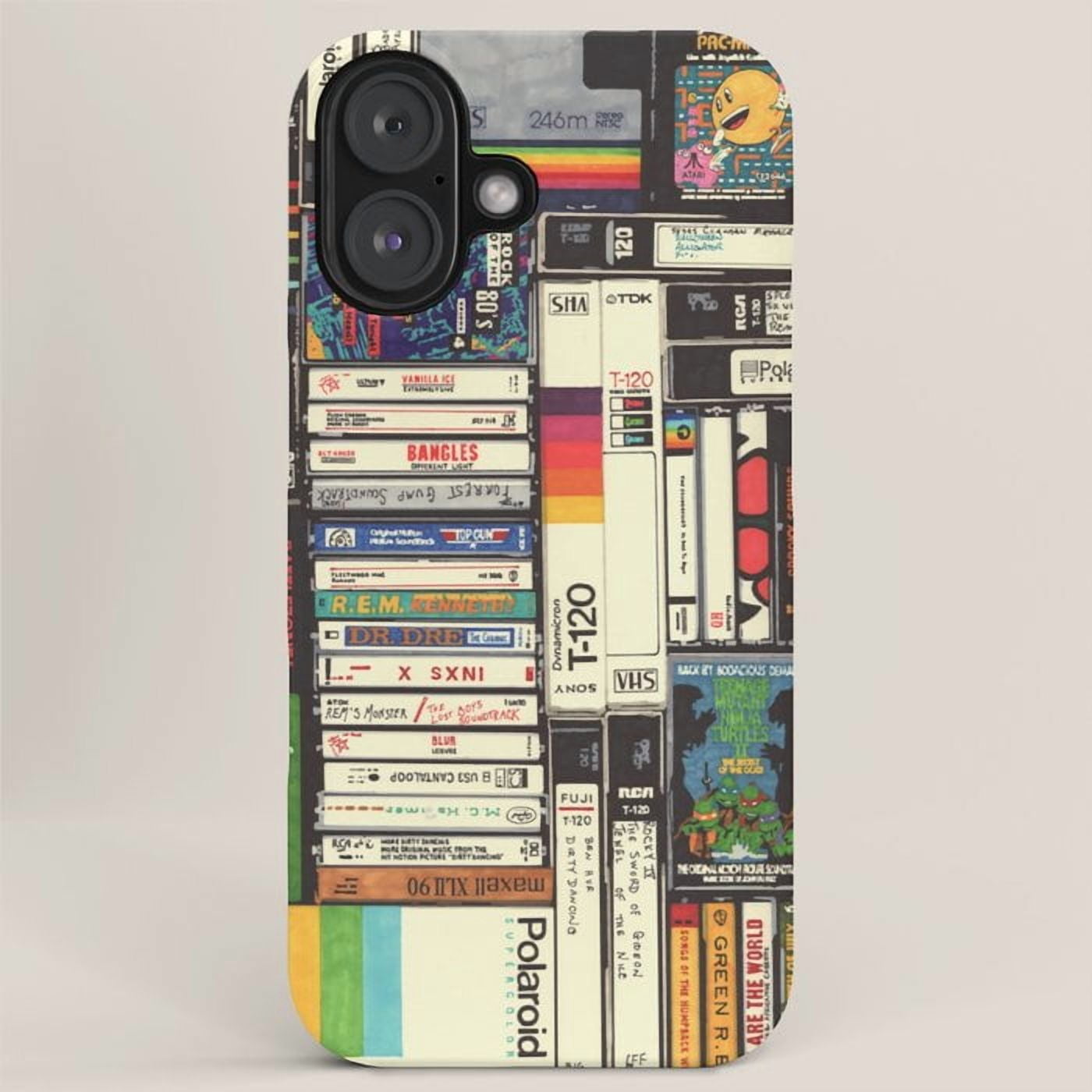 Retro 90s Cassettes VHS Video Games Heavy-Duty Protective Case for ...