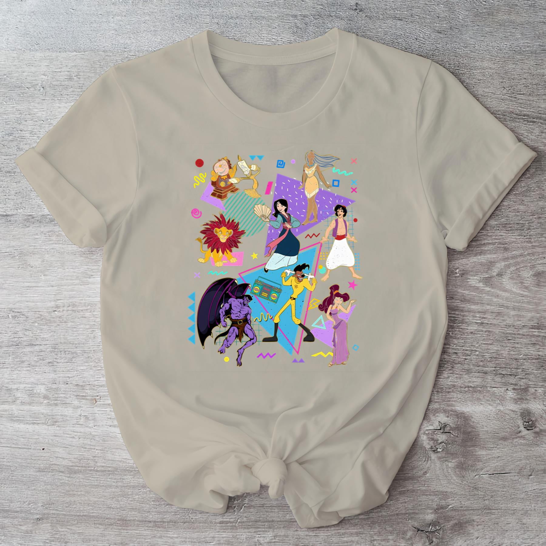 Retro 90s Characters Shirt, Powerline Aladdin Simba Mulan Pocahontas ...