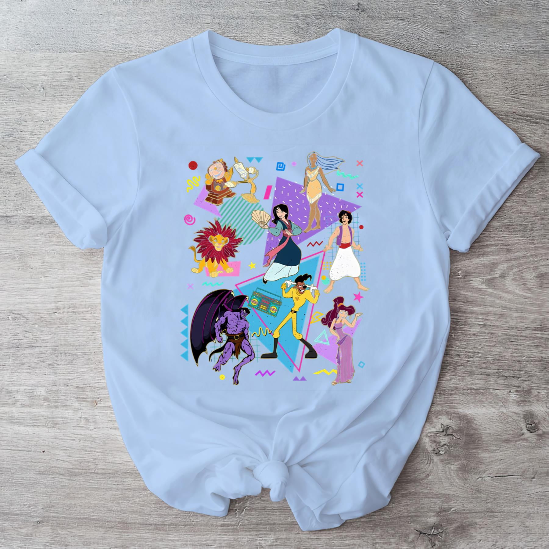 Retro 90s Characters Shirt, Powerline Aladdin Simba Mulan Pocahontas ...