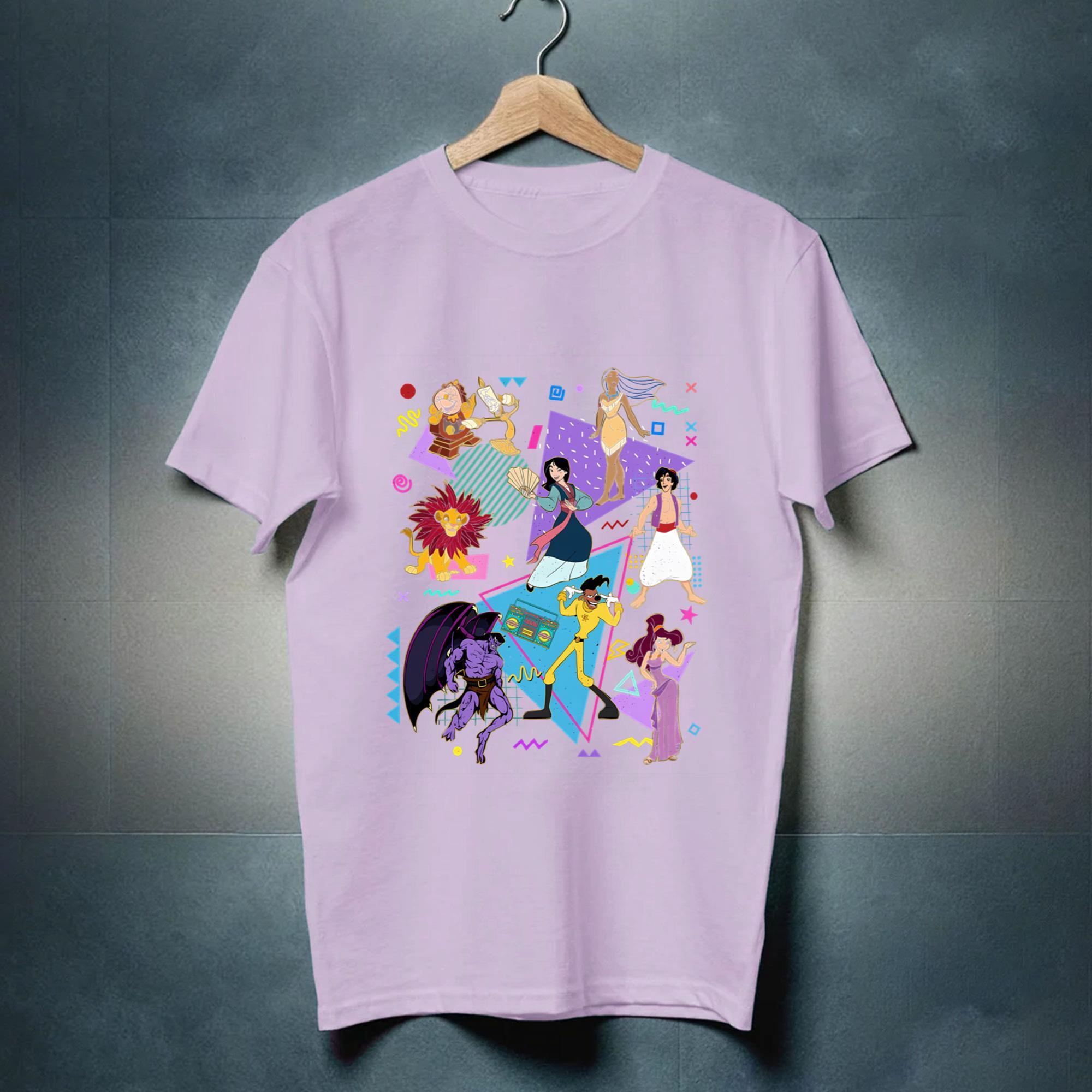 Retro 90s Characters Shirt, Powerline Aladdin Simba Mulan Pocahontas ...