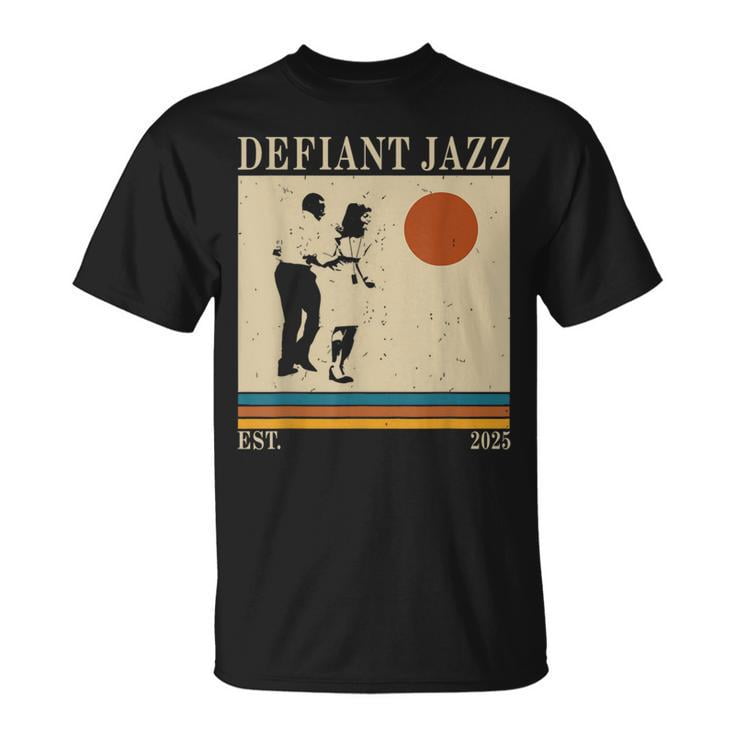 Retro 90s Defiant Jazz T-Shirt, Vintage Jazz Music Graphic Tee, Classic ...