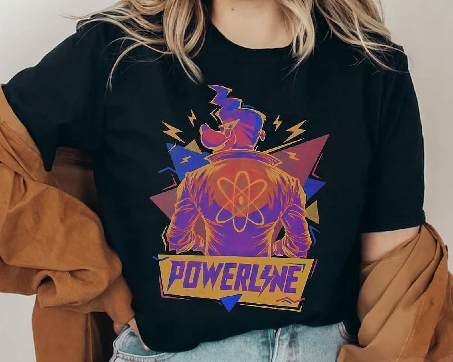 Retro 90s Disney A Goofy Movie Powerline Neon Portrait Shirt, WDW Magic ...