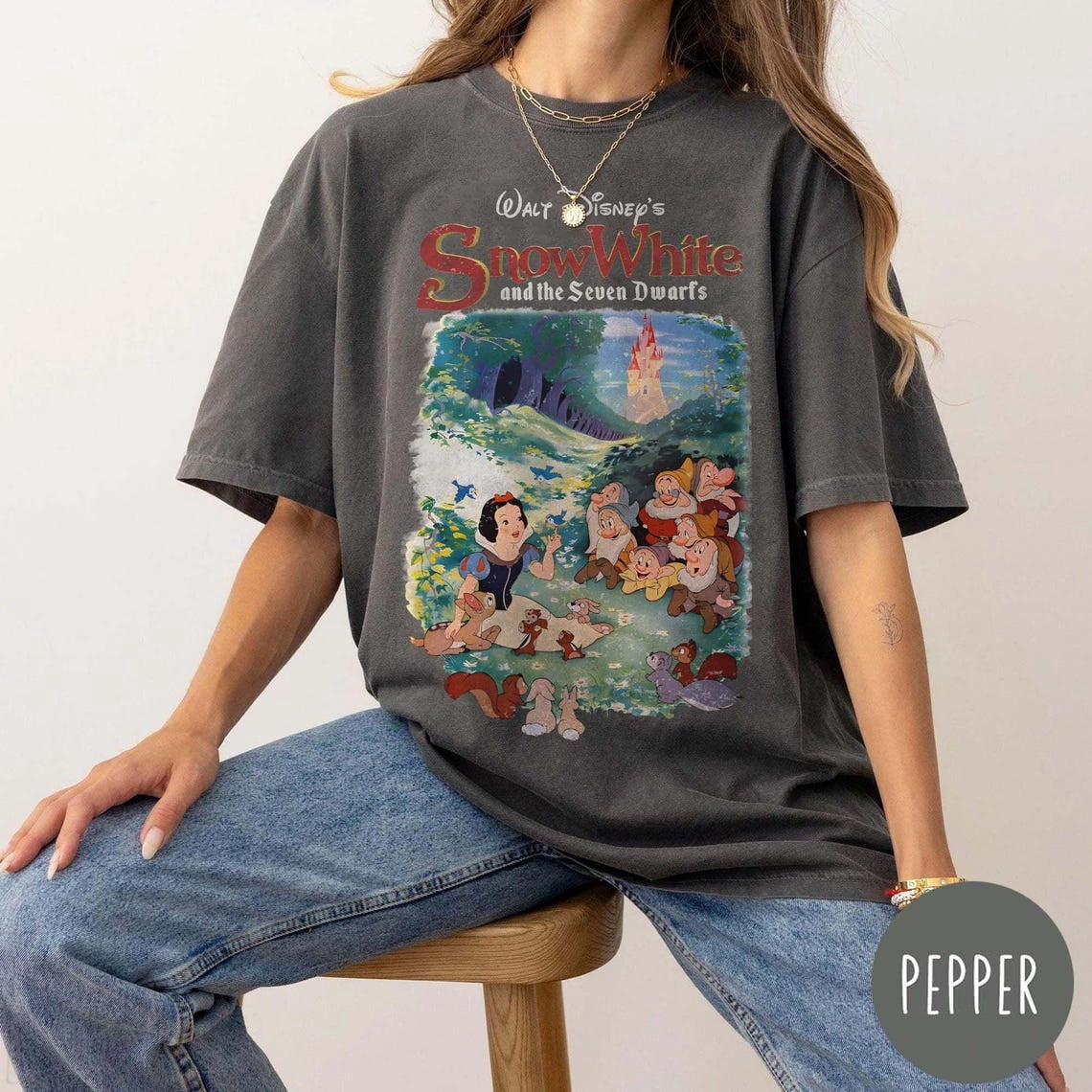 Retro 90s Disney Snow White Comfort Colors Shirts, Disney Character ...