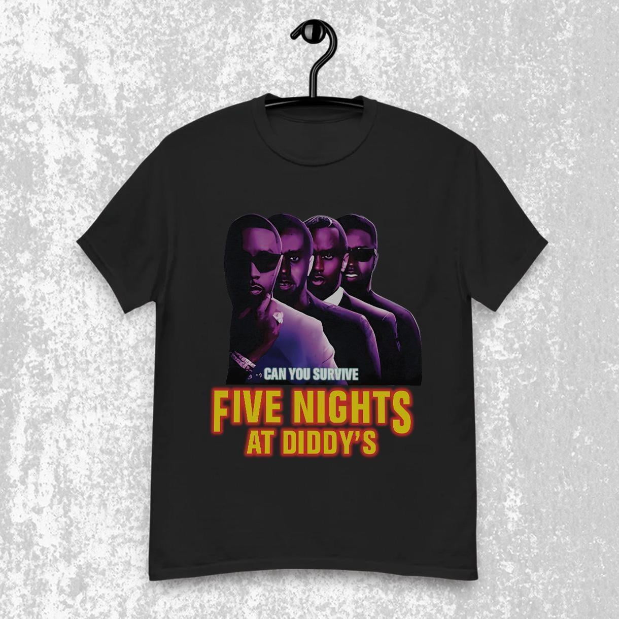 Retro 90s Five Nights At Diddy 39 S Unisex T Shirt Can You Survine Five Nights