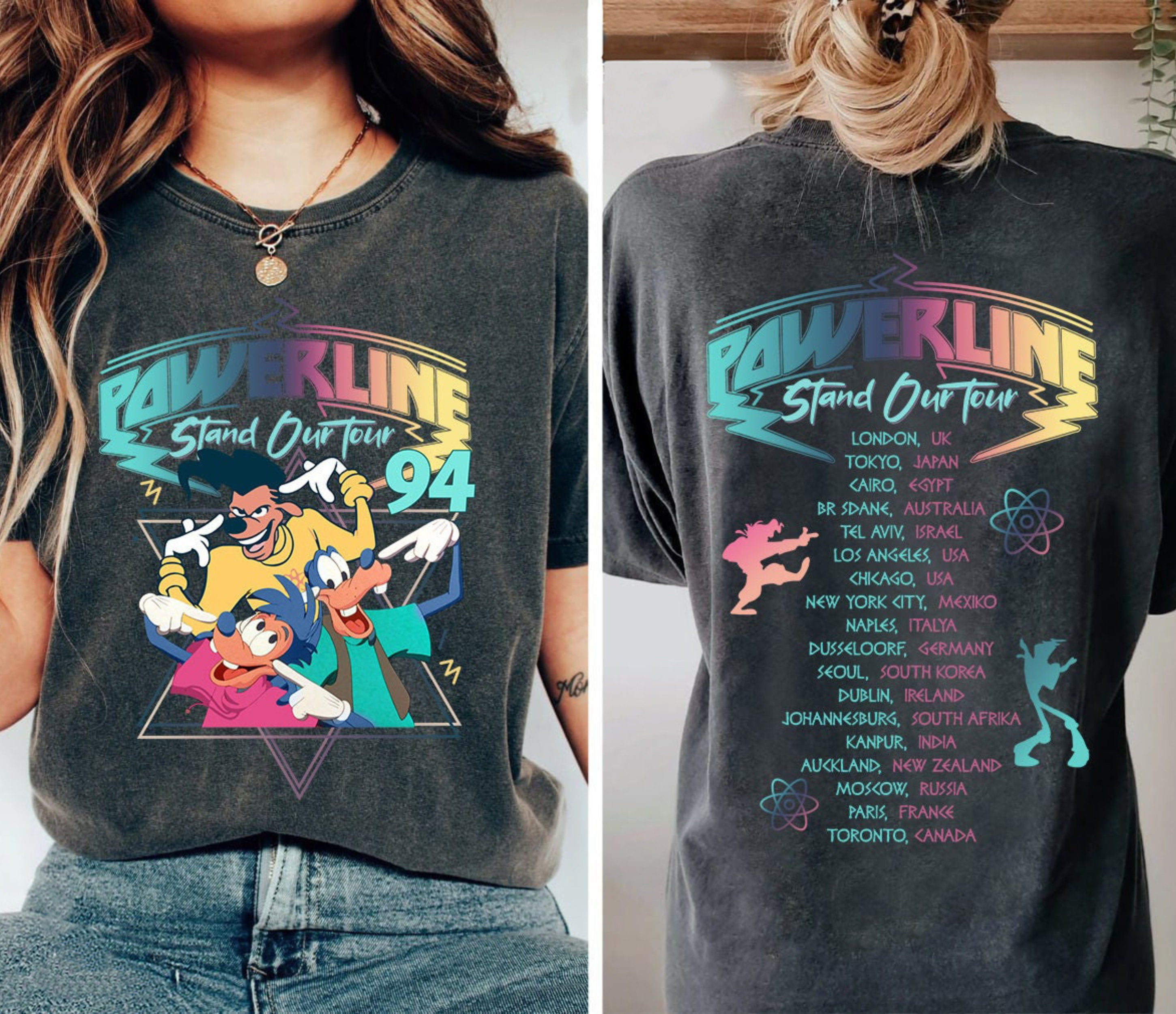 Retro 90s Goofy Movie Shirt, Max Goofy Roxanne Powerline Shirt, World ...