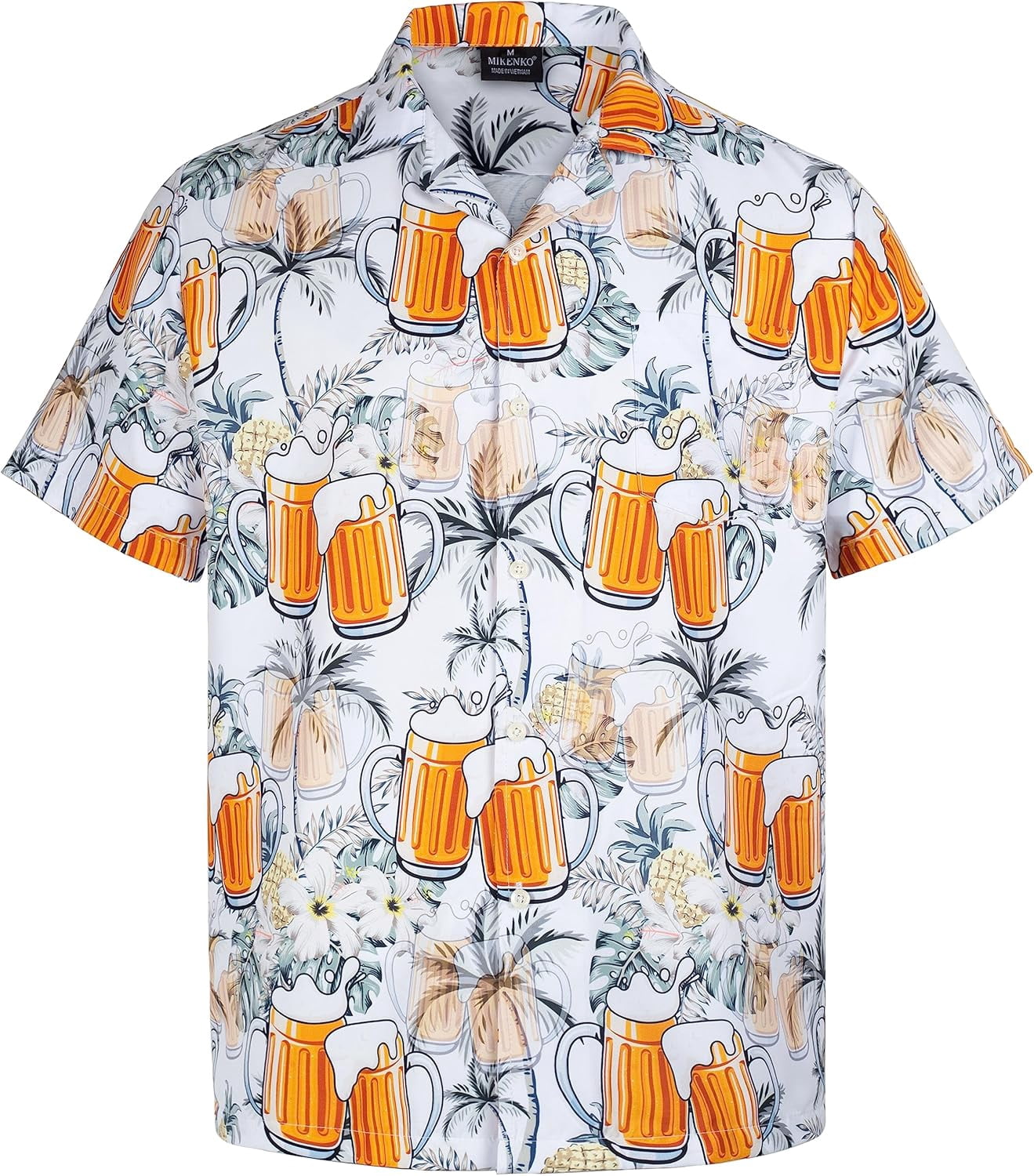 Retro 90s Hawaiian Shirt Button Down Short Sleeve - Oversized Fit ...