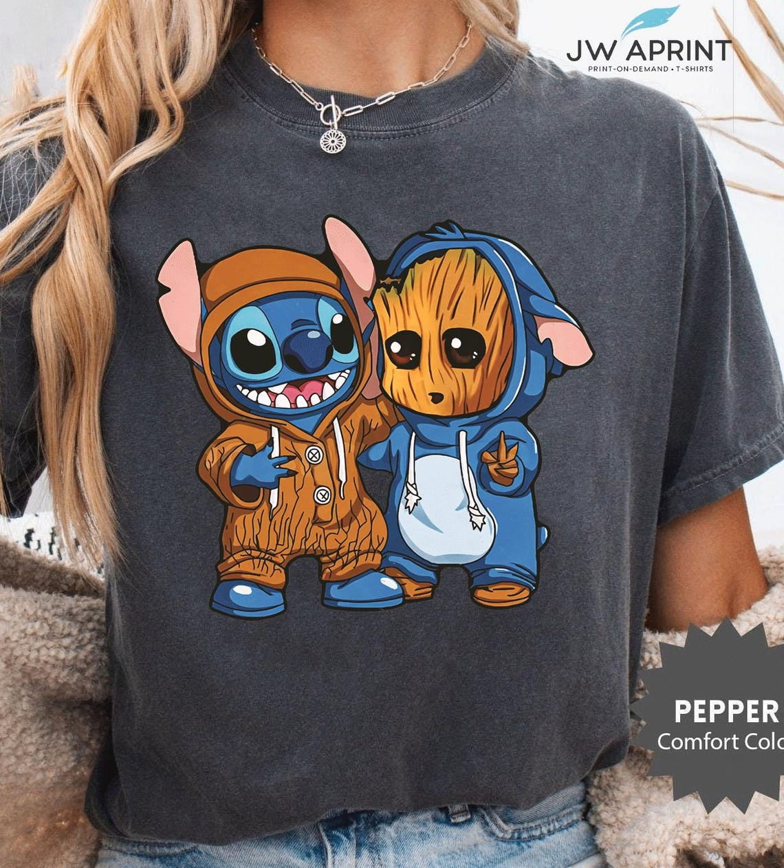 Retro 90s Marvel Baby Groot and Sti.tch Shirt, Disneyland Cosplay ...