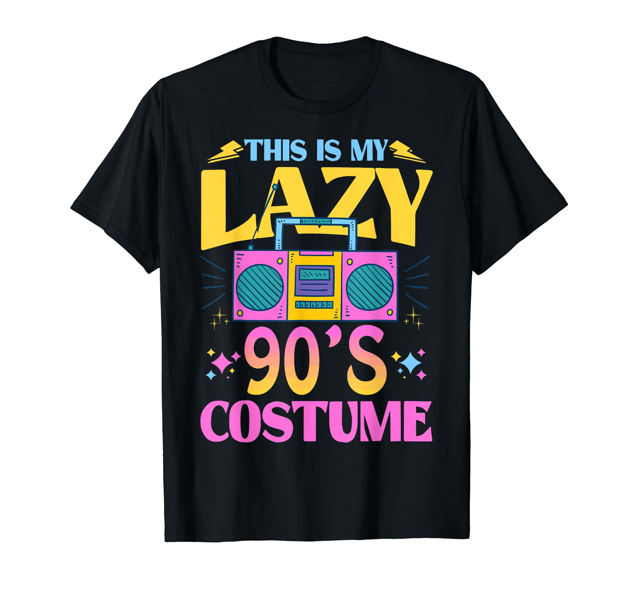 Retro 90s Nostalgia This Is My Lazy 90's Costume 90s Kids T-Shirt ...