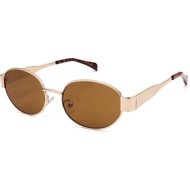 Retro Wide Temples Neutral-Colored Lens Horn Rimmed Sunglasses 55mm ...