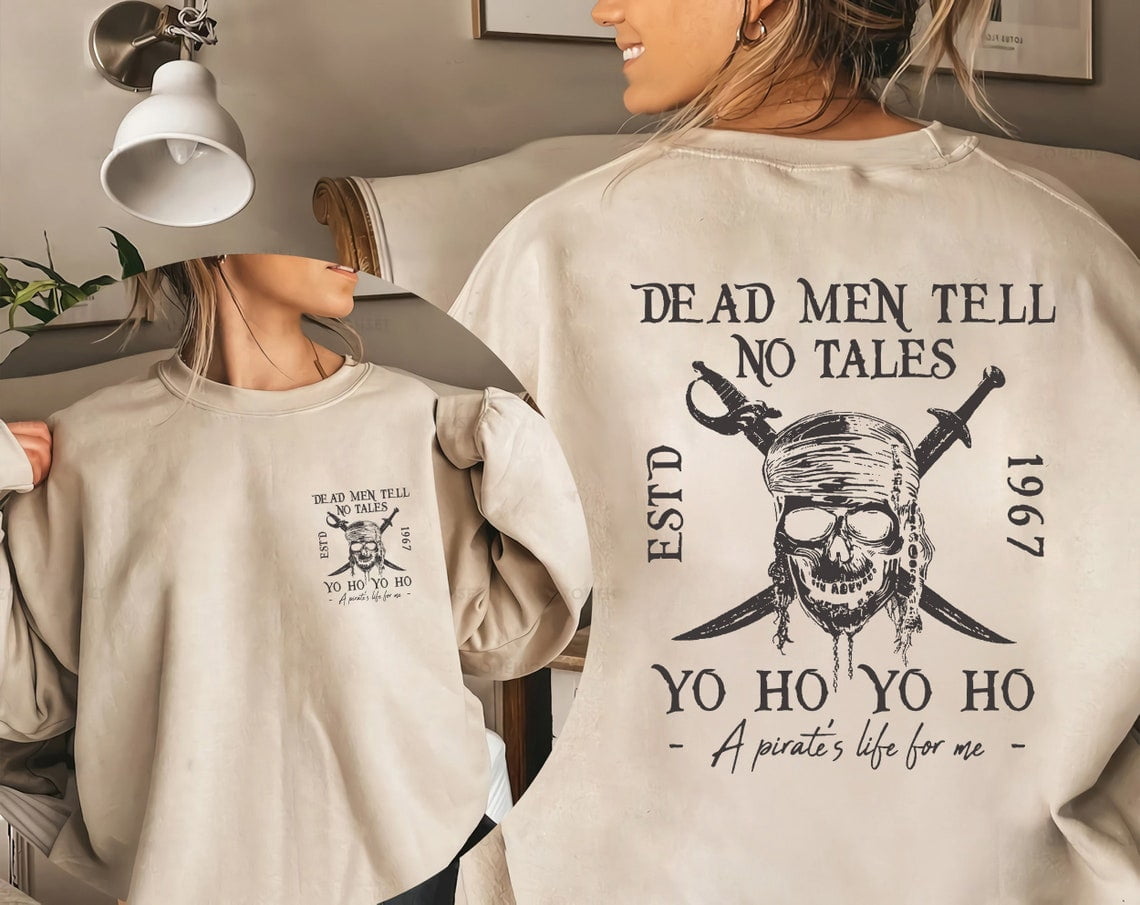 Retro 90s Pirates Of The Caribbean Sweatshirt, Vintage Dead Men Tell No ...