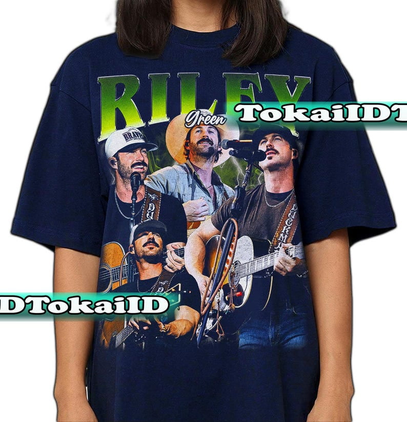 Retro 90s Riley Green T-Shirt,Artist Character Fan Tee Graphic T-Shirt ...