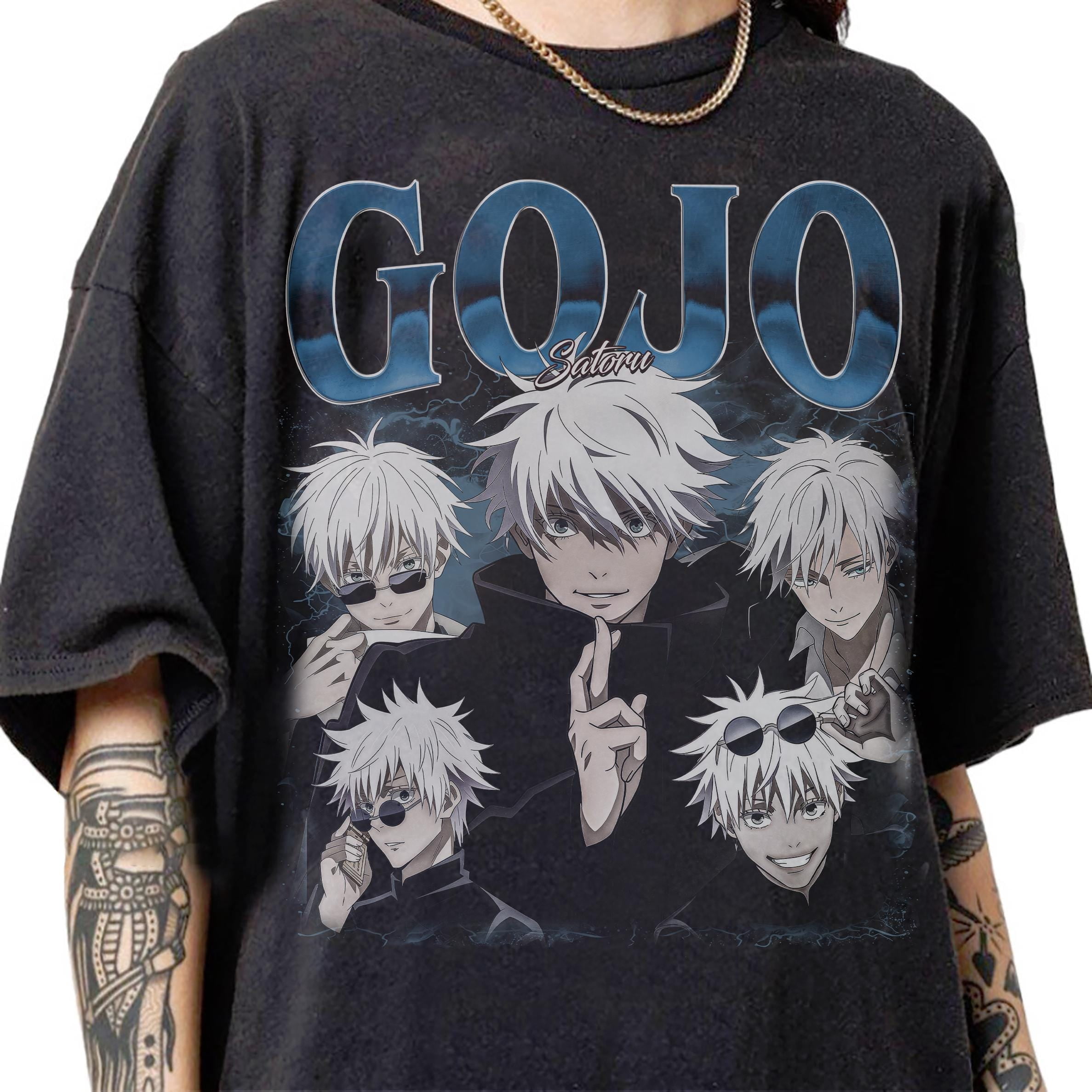 Retro 90s Vintage Gojo Satoru T-Shirt, Gojo Satoru Graphic Retro Tee ...