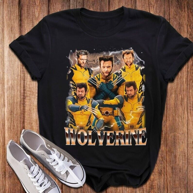 Retro 90s Wolverine Bootleg Shirt, Deadpool 2024 Movie T-Shirt ...