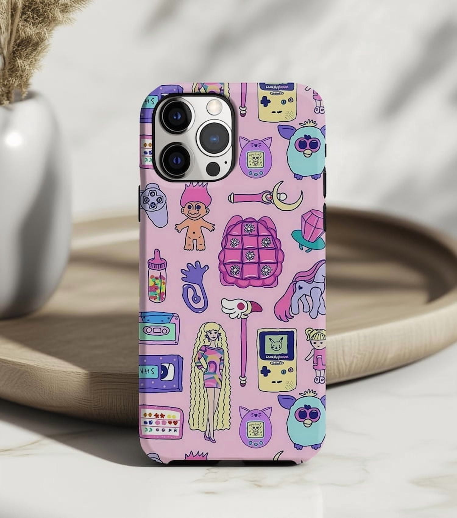Retro 90s Y2K Collage Playful Vintage Toys Phone Case for iPhone 12 to ...