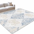 Retro Abstract Area Rugs 3x5ft Ethnic Style Blue Brown Flowers Nation ...